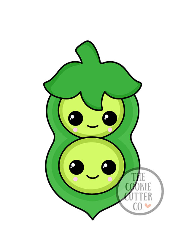 2 Peas in a Pod cookie cutter – The Cookie Cutter Co