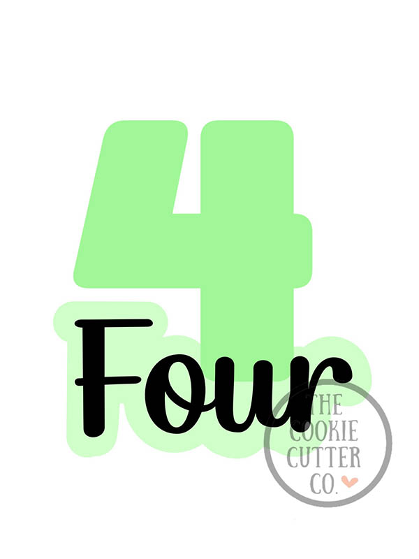 English Four cookie cutter – The Cookie Cutter Co