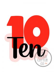 English Ten cookie cutter – The Cookie Cutter Co