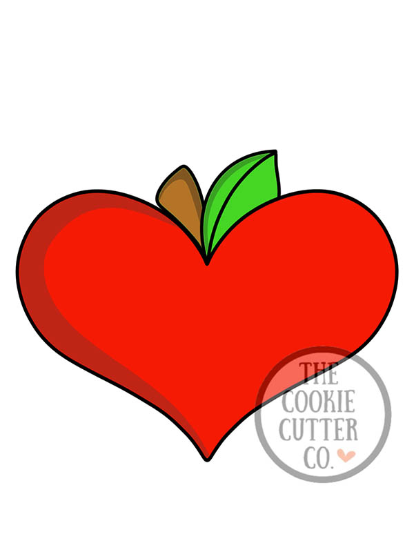 Heart Apple cookie cutter – The Cookie Cutter Co