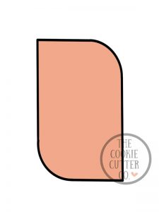 lopsided Rectangle cookie cutter – The Cookie Cutter Co