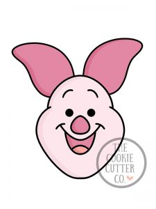 Piglet face cookie cutter – The Cookie Cutter Co