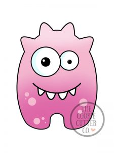 Pink Spikey Monster Cookie cutter – The Cookie Cutter Co