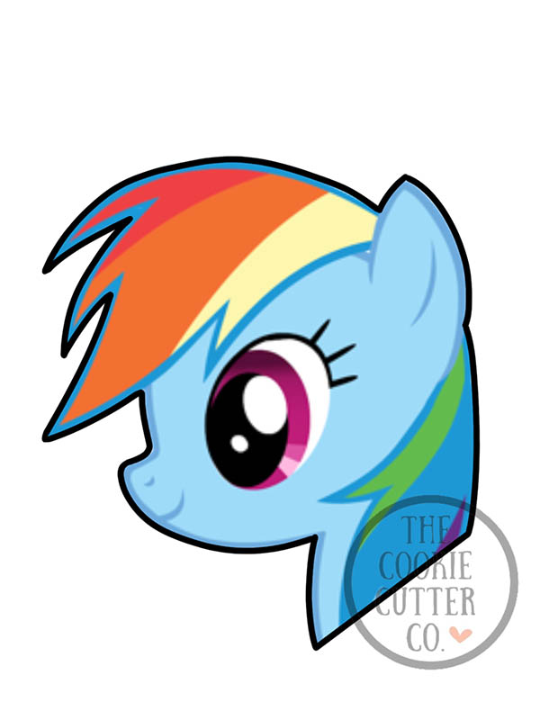 Rainbow Dash cookie cutter – The Cookie Cutter Co