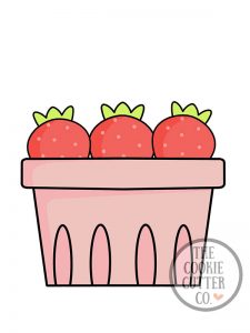 Strawberry Punnet cookie cutter – The Cookie Cutter Co