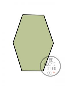 Stretched Hexagon cookie cutter – The Cookie Cutter Co