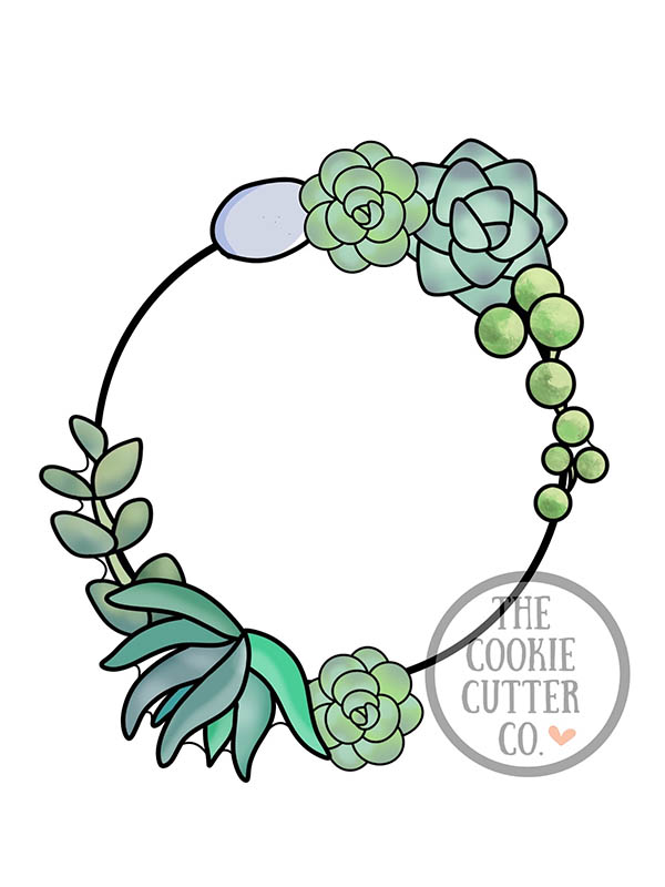 Succulent Circle cookie cutter – The Cookie Cutter Co