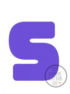Letter S cookie cutter – The Cookie Cutter Co