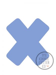 Letter X cookie cutter – The Cookie Cutter Co