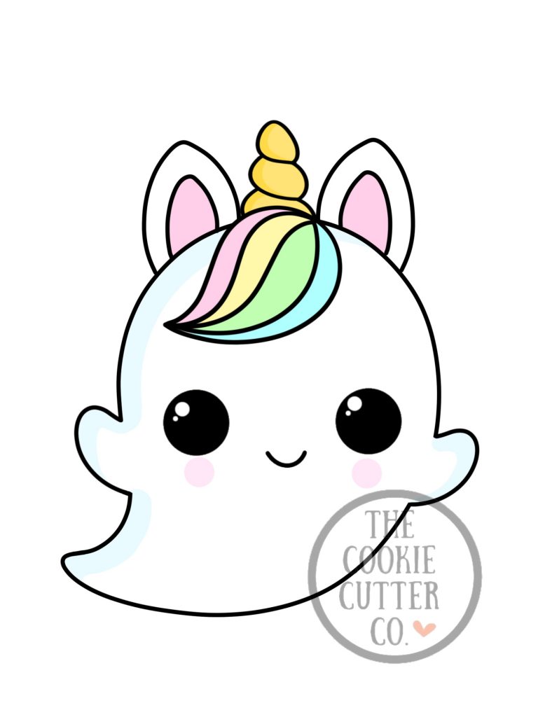 Uni-Ghost cookie cutter – The Cookie Cutter Co