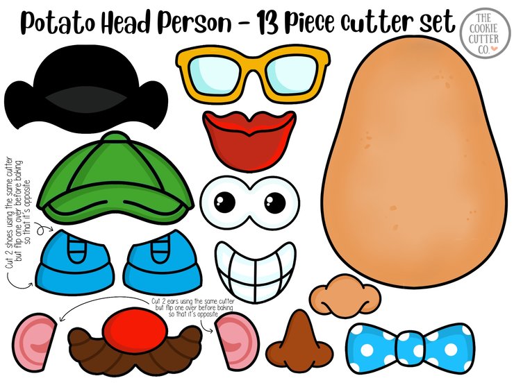 Potato Head Person cutter set – The Cookie Cutter Co