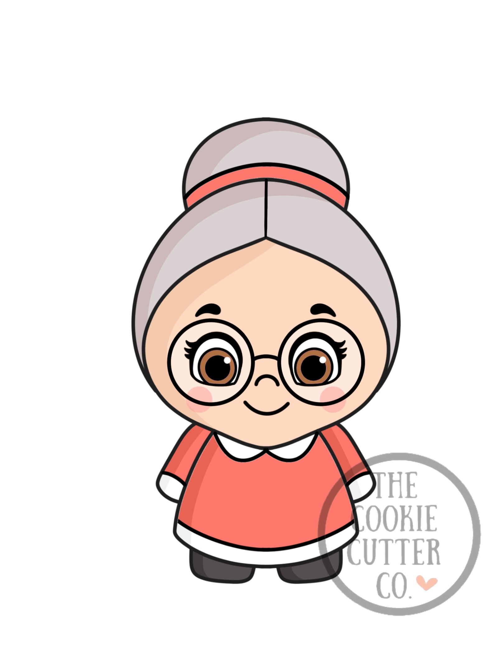 Mrs Claus (Full Body) cookie cutter – The Cookie Cutter Co