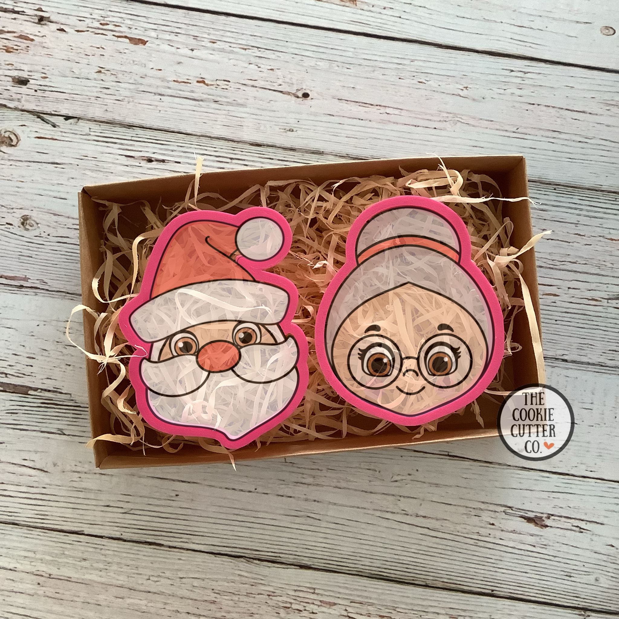 Mrs Claus Face cookie cutter – The Cookie Cutter Co