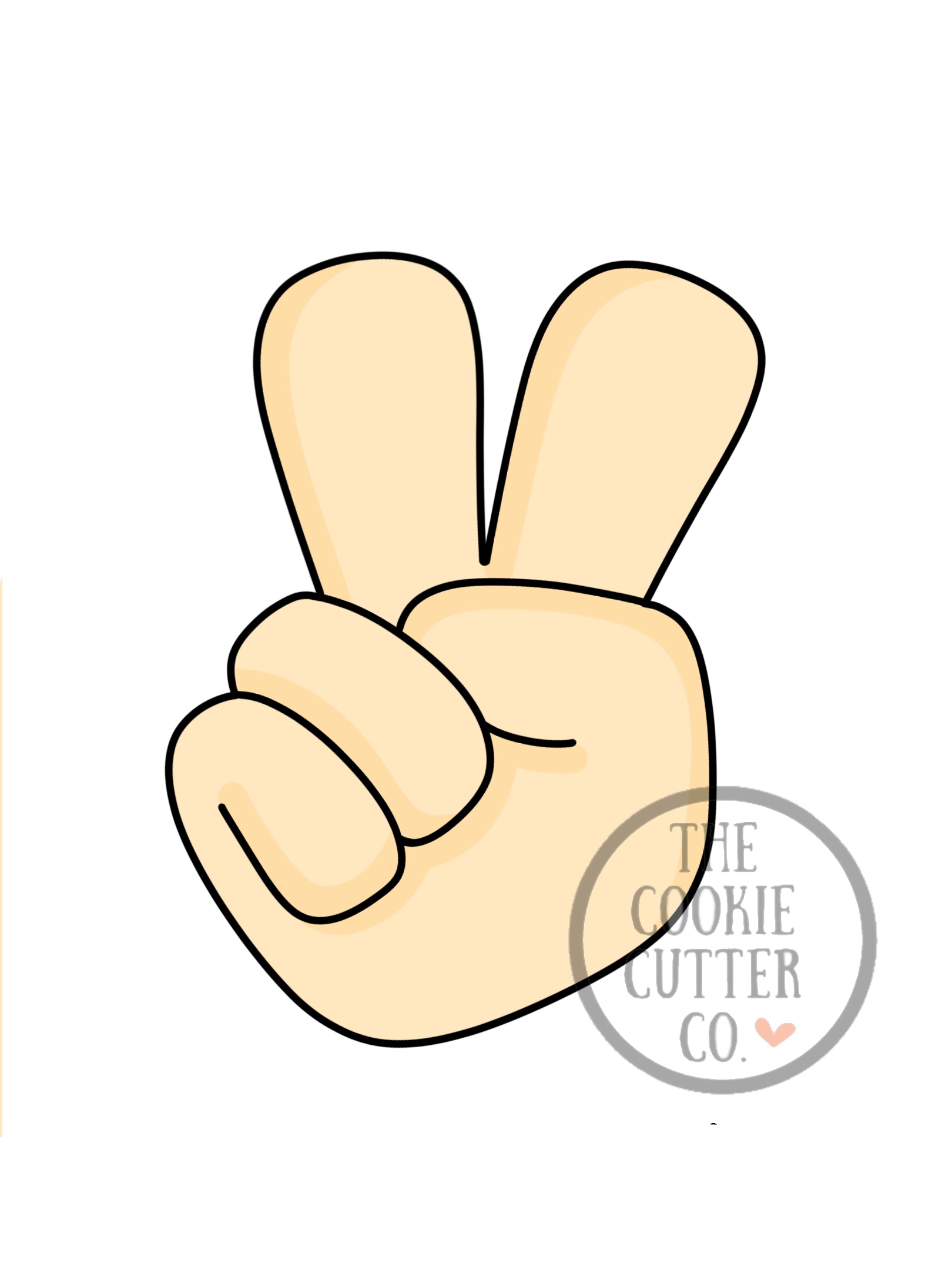 Peace Fingers cookie cutter – The Cookie Cutter Co