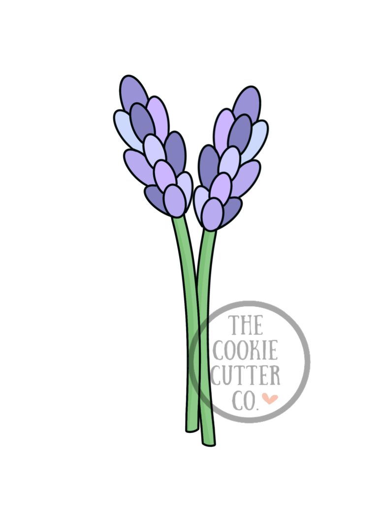 Long Stem Lavendar cookie cutter – The Cookie Cutter Co