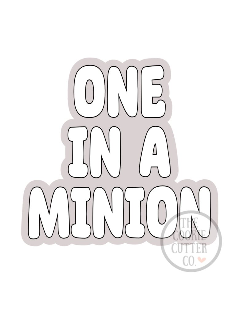 Minion Script cookie cutter – The Cookie Cutter Co