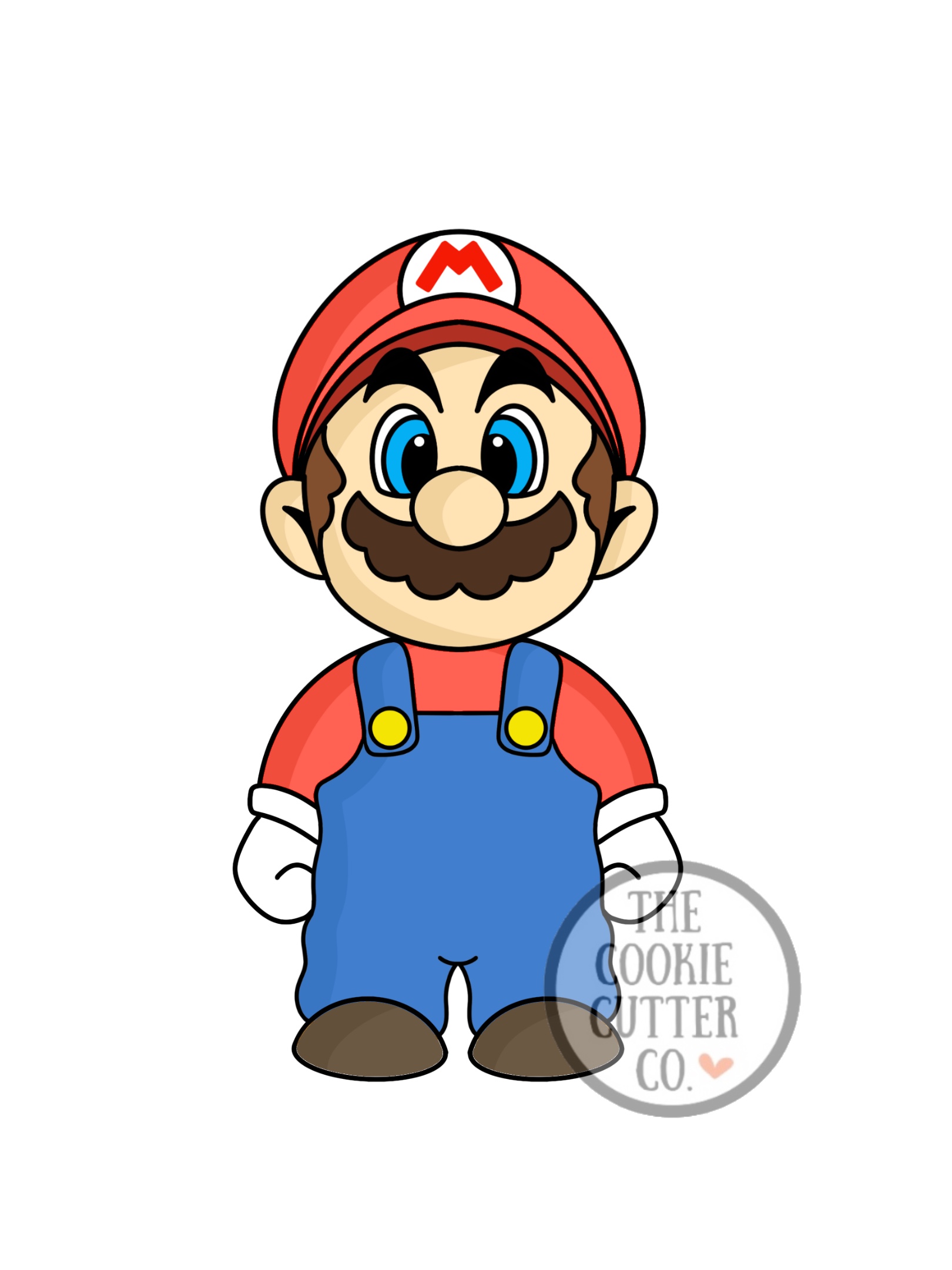 Mario (Full Body) cookie cutter – The Cookie Cutter Co