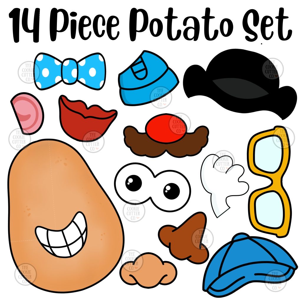 STL Files for 14 Piece Potato Person Set – The Cookie Cutter Co