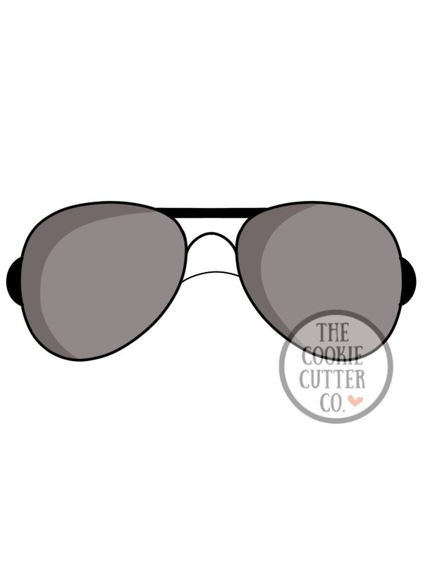 Aviator glasses cookie cutter – The Cookie Cutter Co