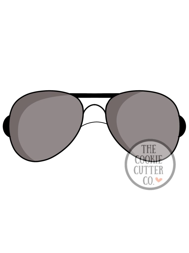 Aviator glasses cookie cutter – The Cookie Cutter Co