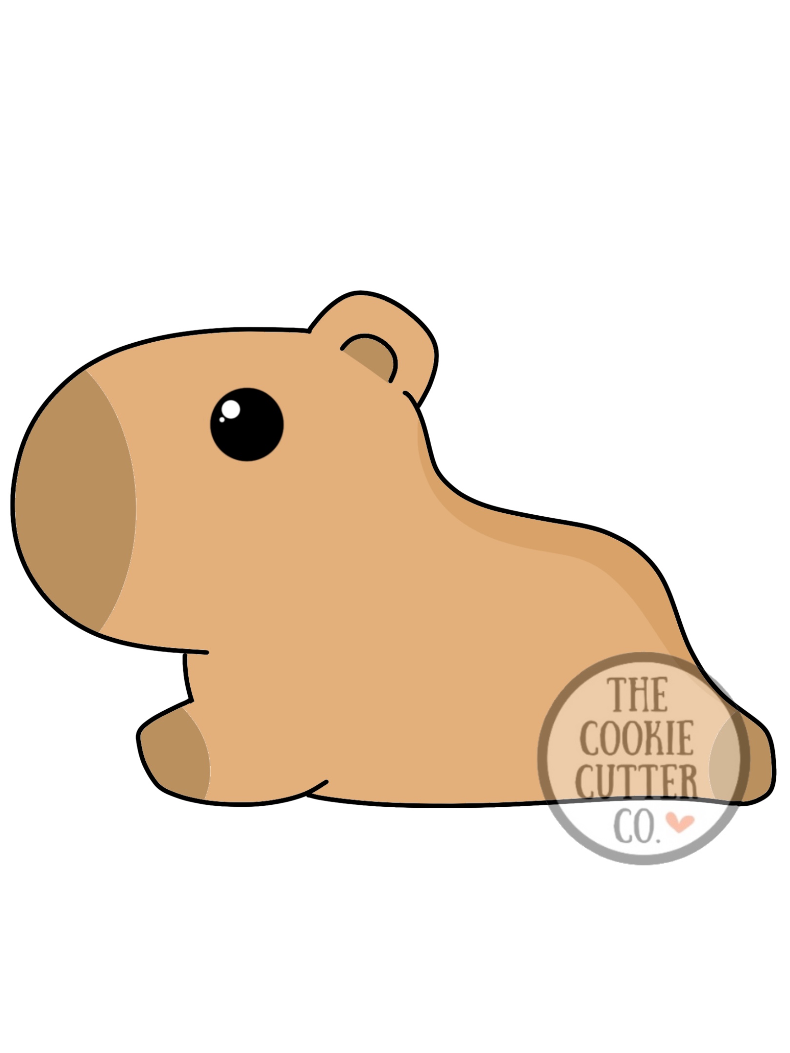 Laying Capybara cookie cutter – The Cookie Cutter Co