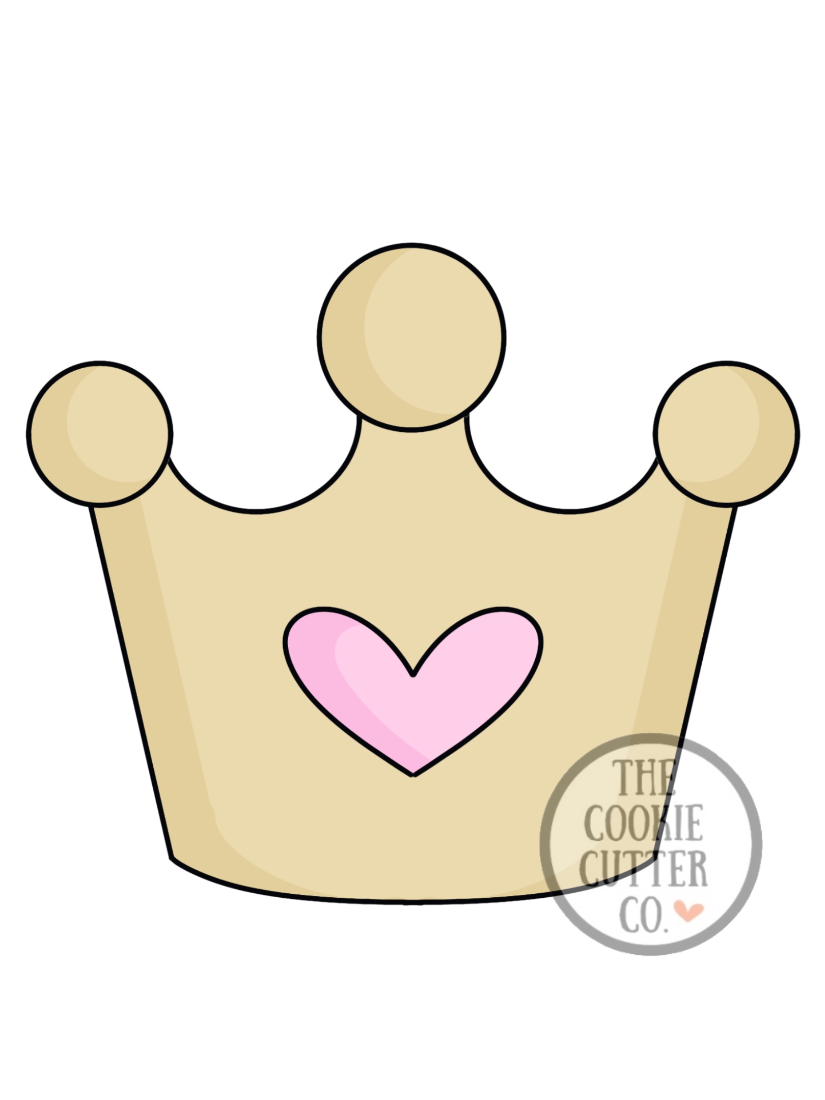Heart Crown cookie cutter – The Cookie Cutter Co