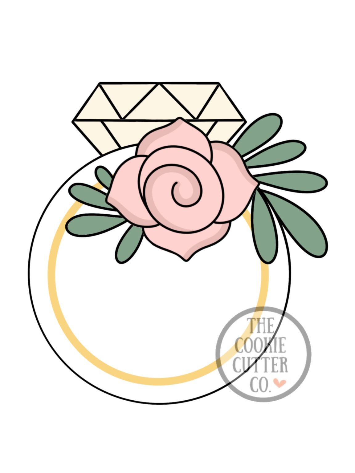 Rose Wedding Ring cookie cutter – The Cookie Cutter Co