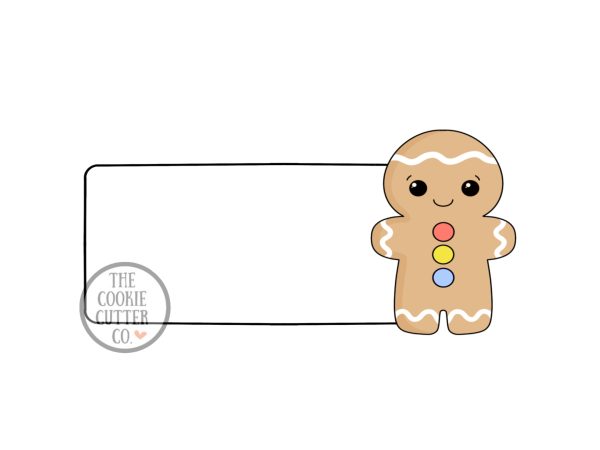 Long Gingerbread Man Plaque cookie cutter – The Cookie Cutter Co