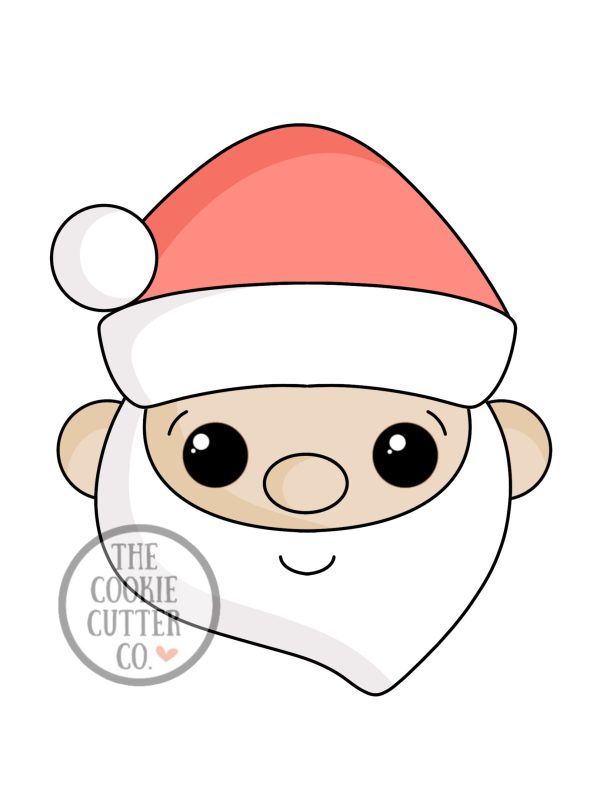 Santa Pointy Beard cookie cutter – The Cookie Cutter Co