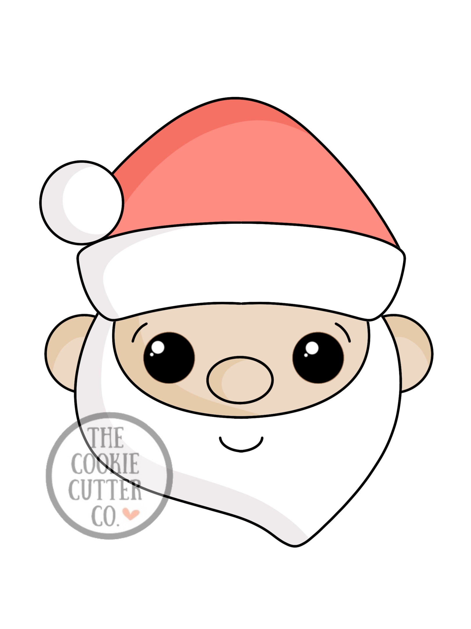 Santa Pointy Beard cookie cutter – The Cookie Cutter Co