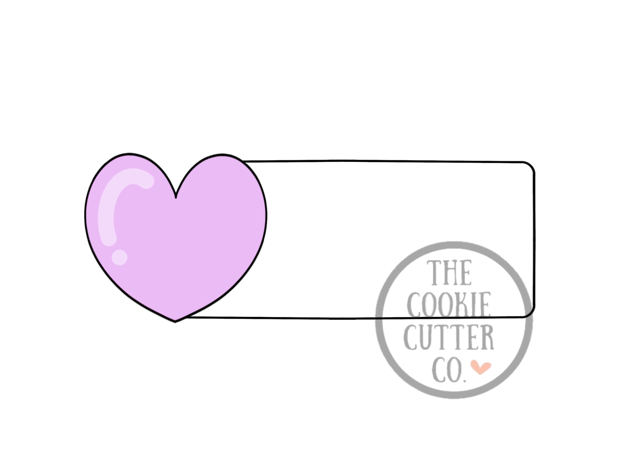 Long Heart Plaque cookie cutter – The Cookie Cutter Co
