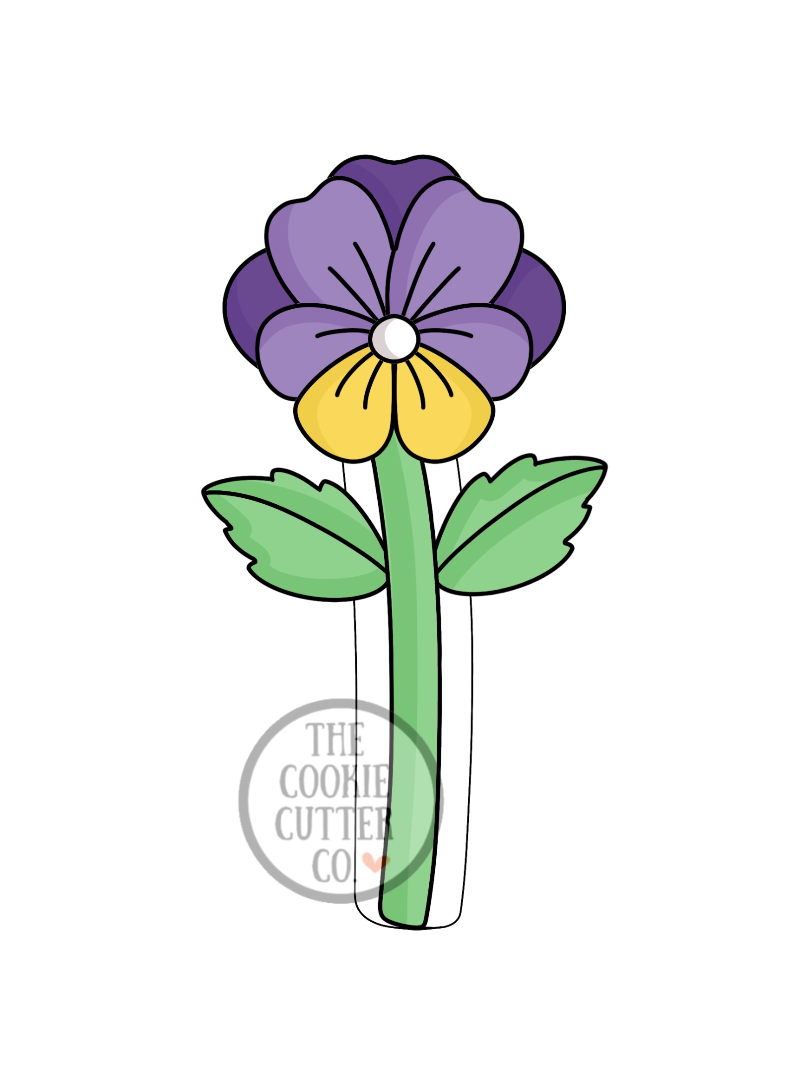 Long Stem Pansy cookie cutter – The Cookie Cutter Co