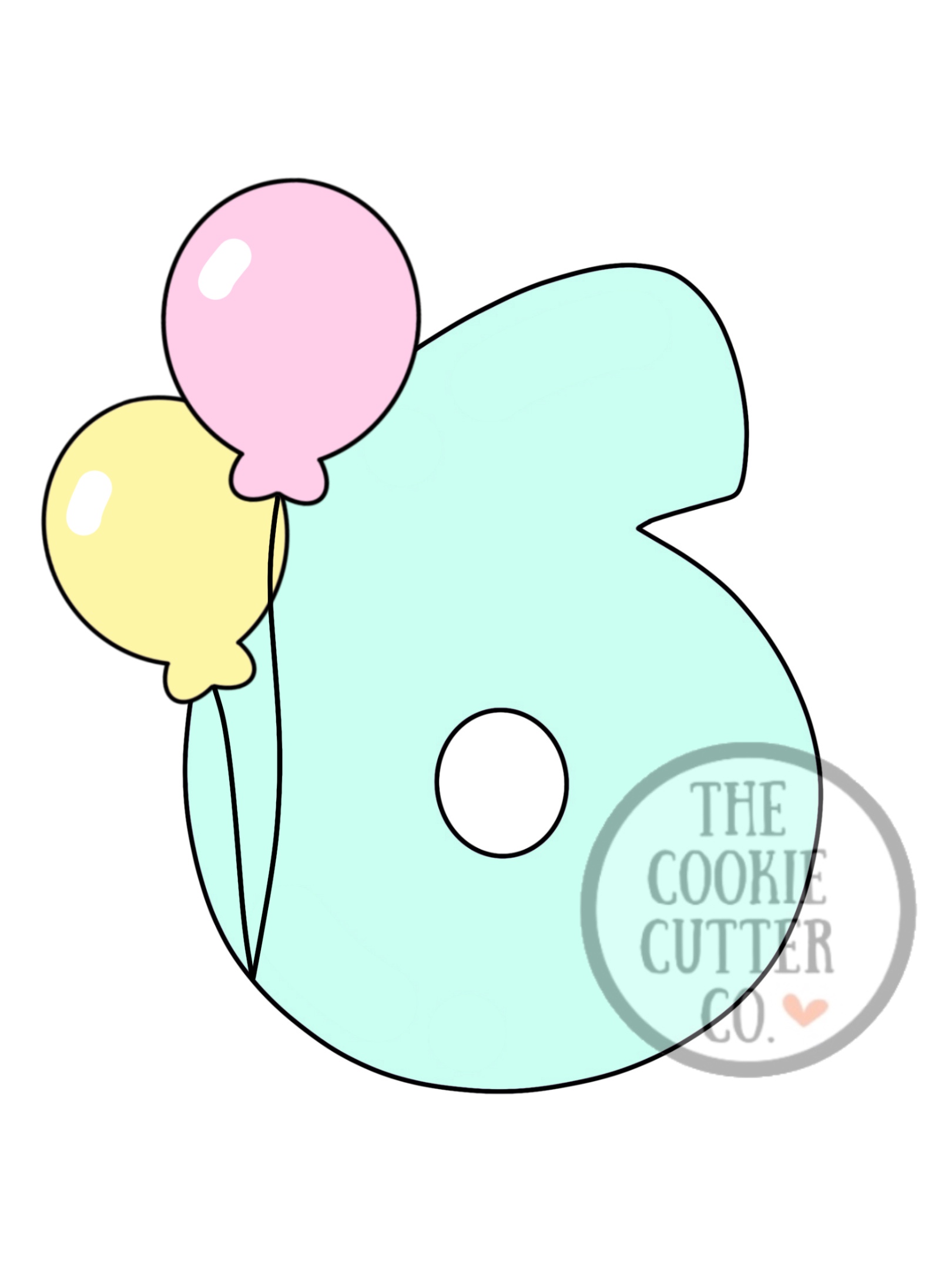 Balloon Six cookie cutter – The Cookie Cutter Co