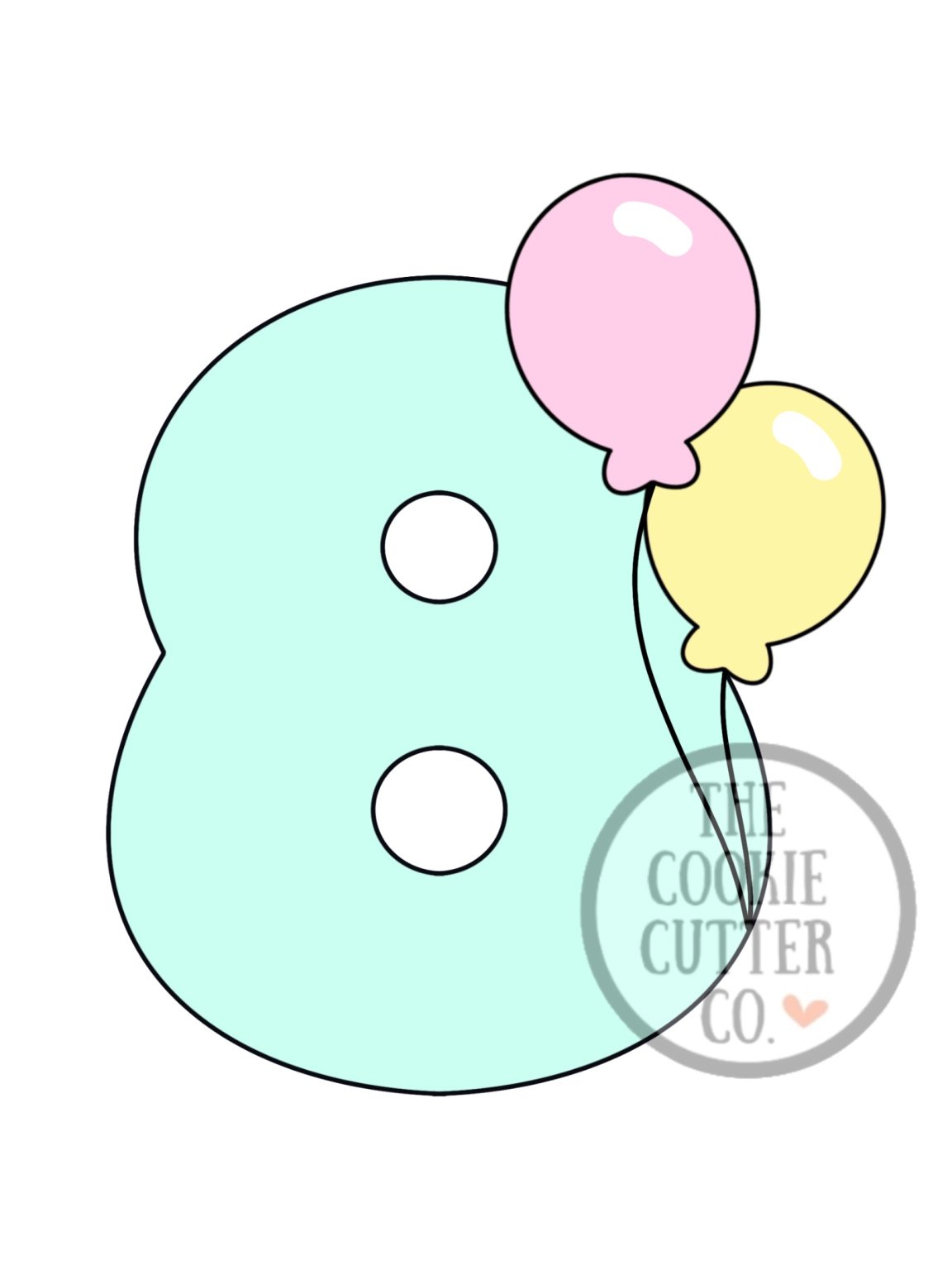 Balloon Eight cookie cutter – The Cookie Cutter Co