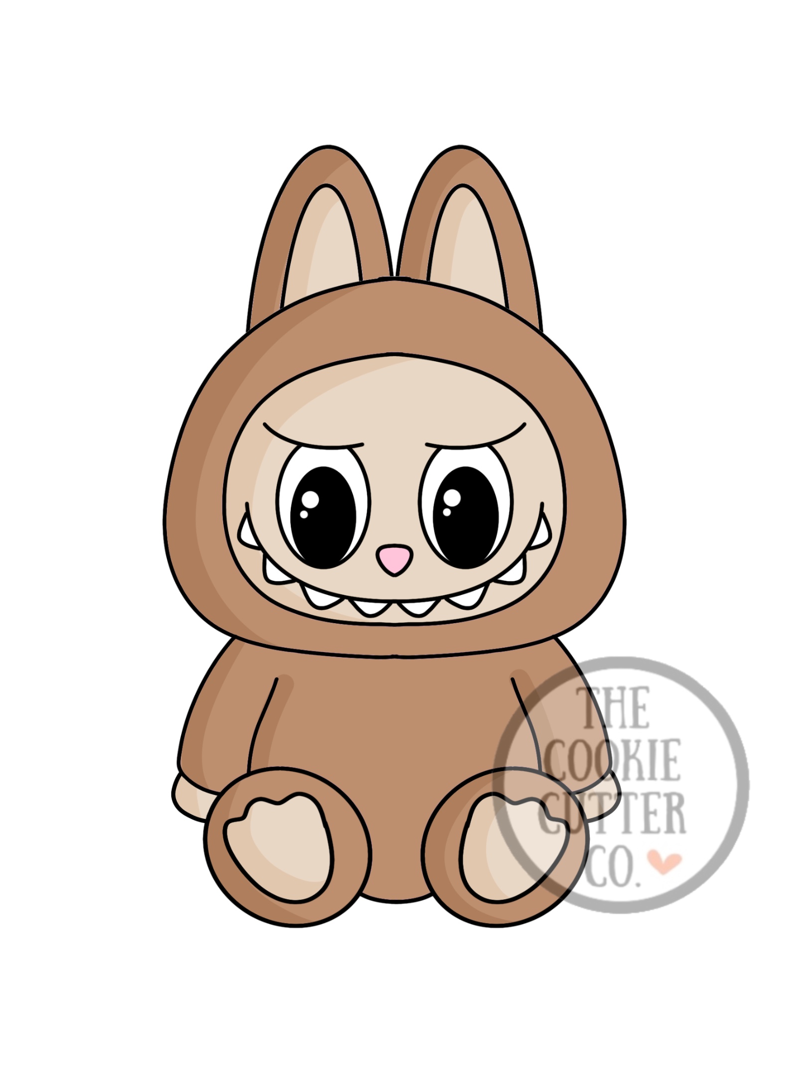 Sitting Labubu Cookie cutter – The Cookie Cutter Co